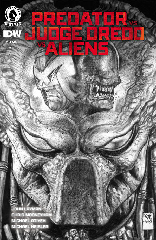 Jul160085 Predator Vs Judge Dredd Vs Aliens 3 Fabry Pencils Var