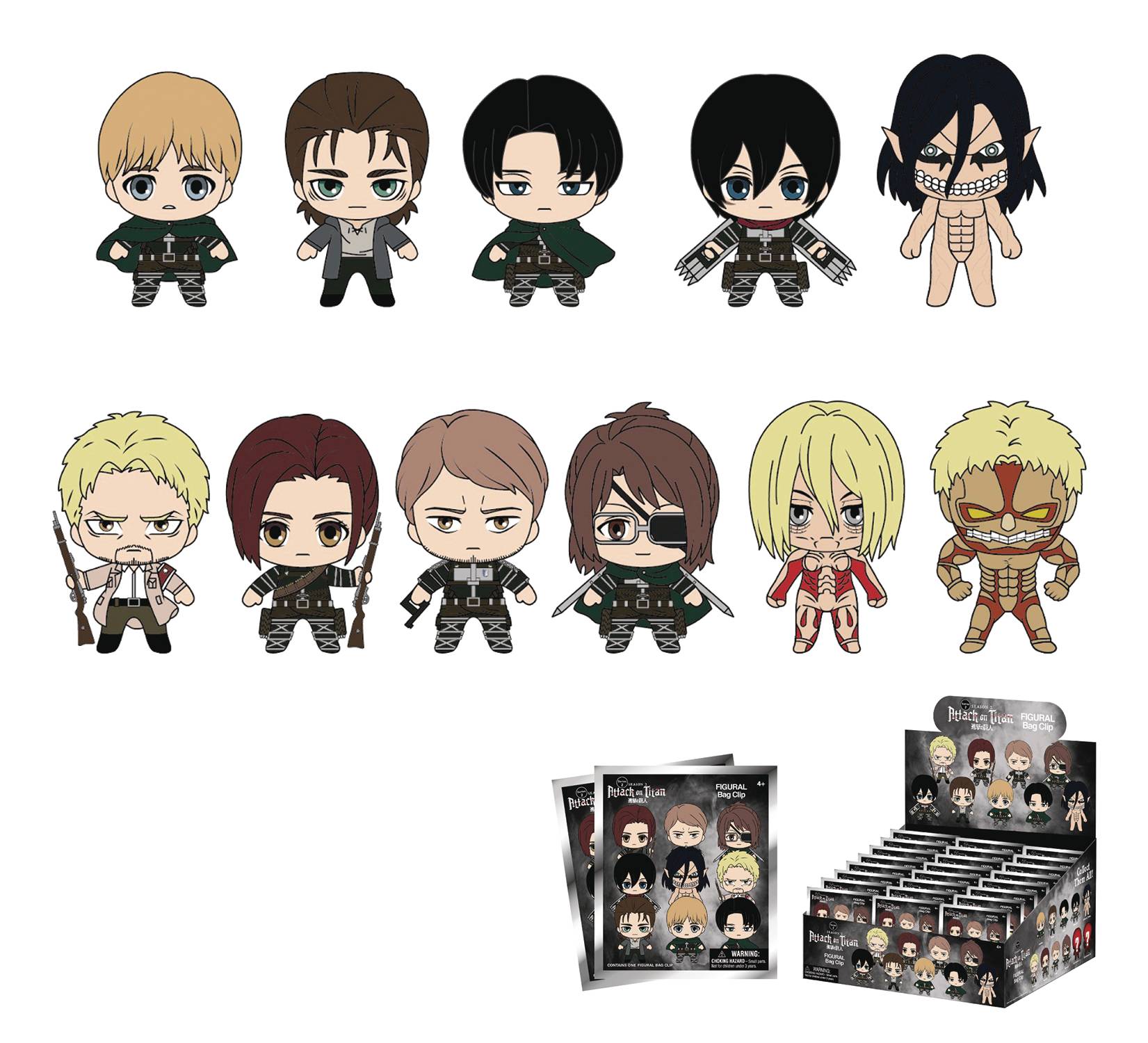 MAR238235 ATTACK OF TITAN SERIES2 24PC 3D FOAM BAG CLIP BMB DS Previews World