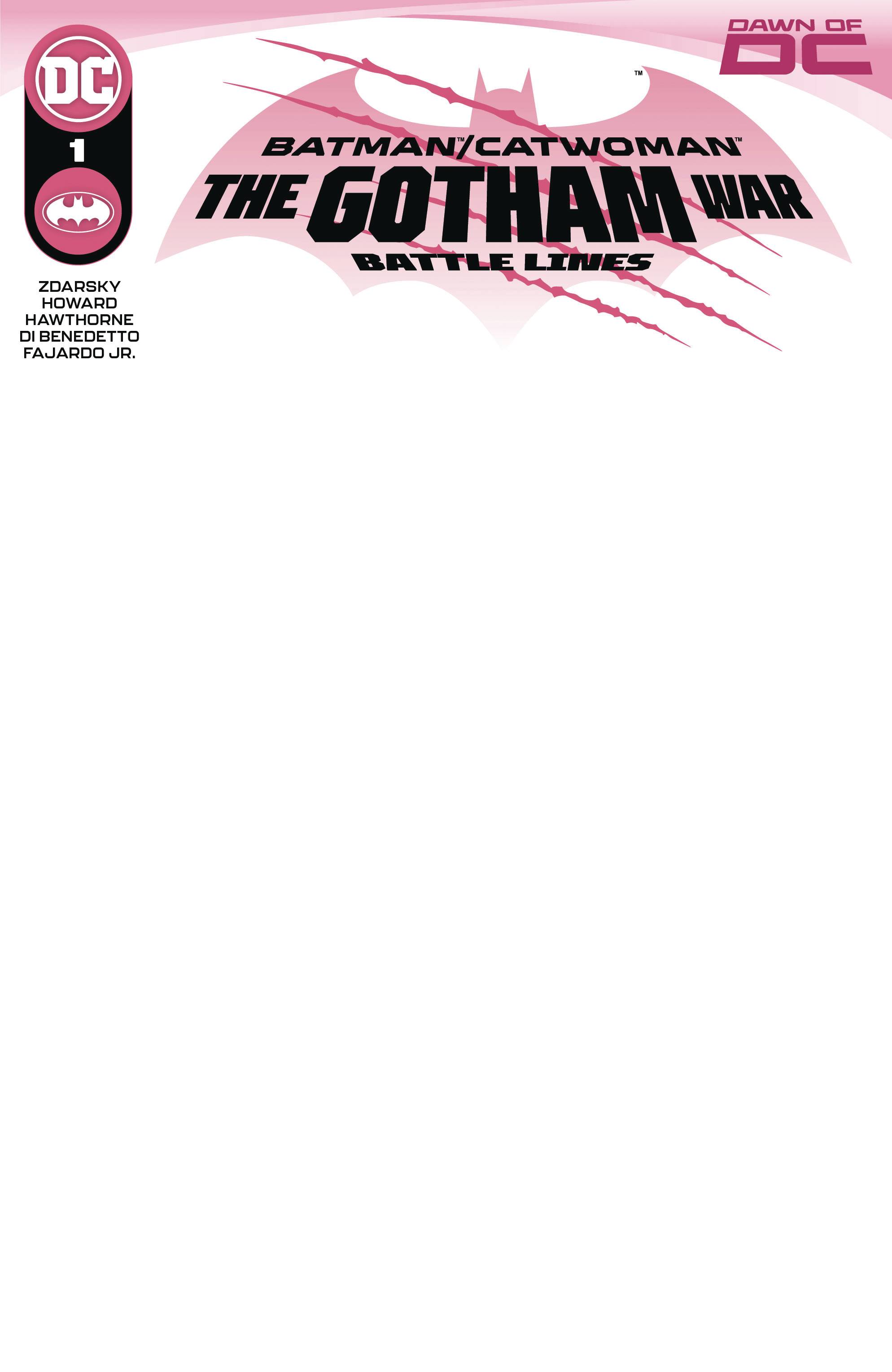 JUL232761 - BATMAN CATWOMAN GOTHAM WAR BATTLE LINES #1 OS CVR D BLANK CS - Previews World
